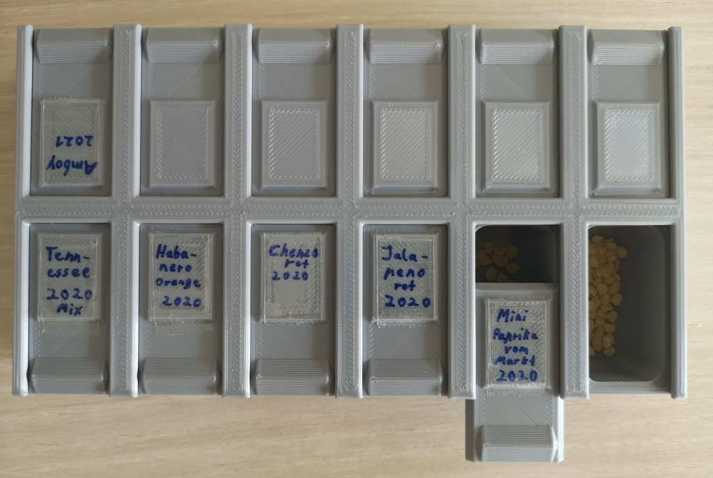 Plant seed storage box (loose seeds) / Aufbewahrungsbox für ...