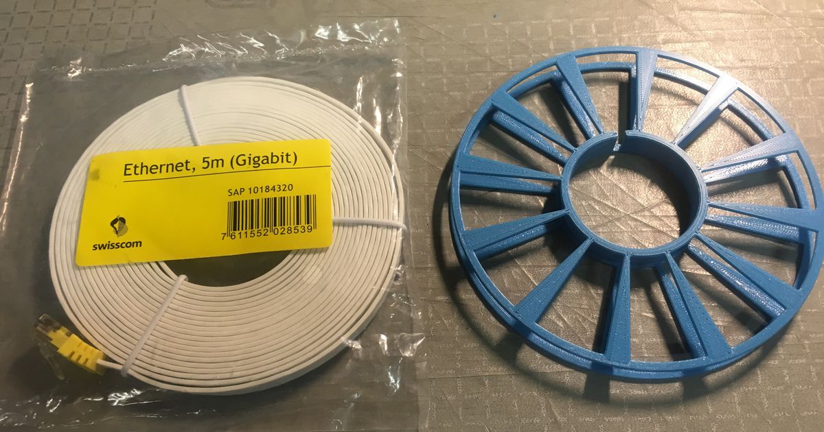 Swisscom Ethernet 5m Cable Spool by Reini | Download free STL model ...