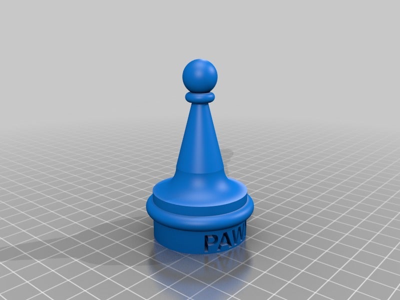 Pawn Chess Piece -with PAWN by StarLabs3D | Download free STL model ...
