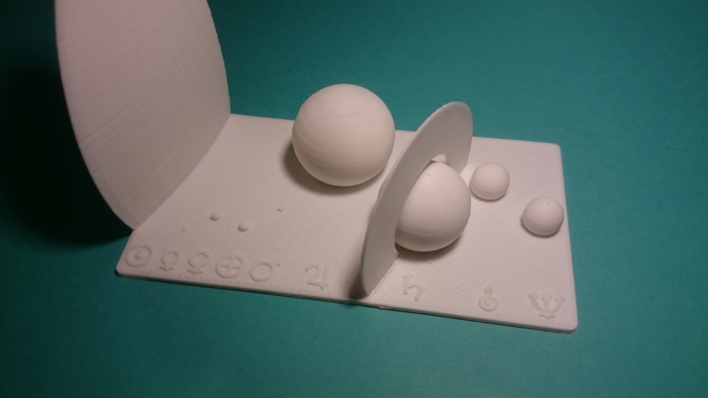 Solar System with Planet Symbols by echt_fein_mann | Download free STL ...