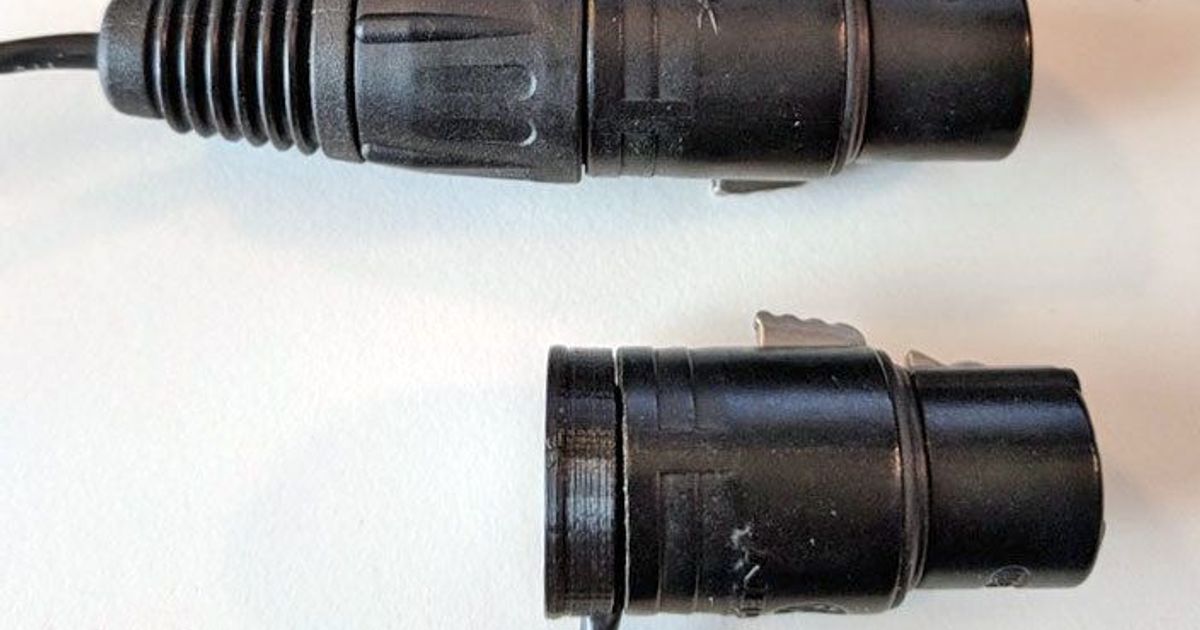 XLR short right-angle cap for Neutrik connectors by allenrowand ...