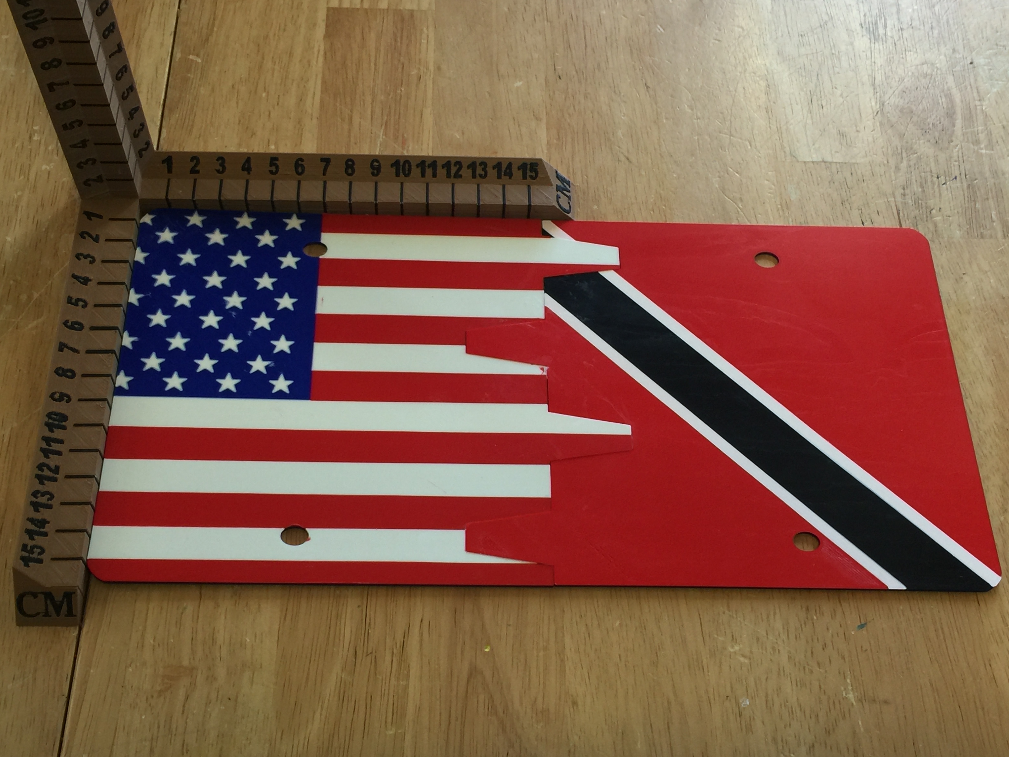 Trinidad and USA Flag Plate by StarLabs3D | Download free STL model ...