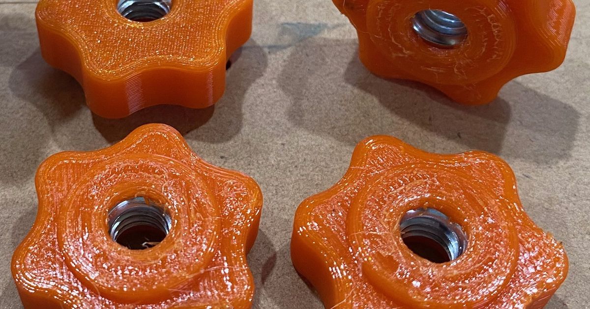 M5 Nut Knob - Printed with encapsulated nut. by Super7 | Download free ...