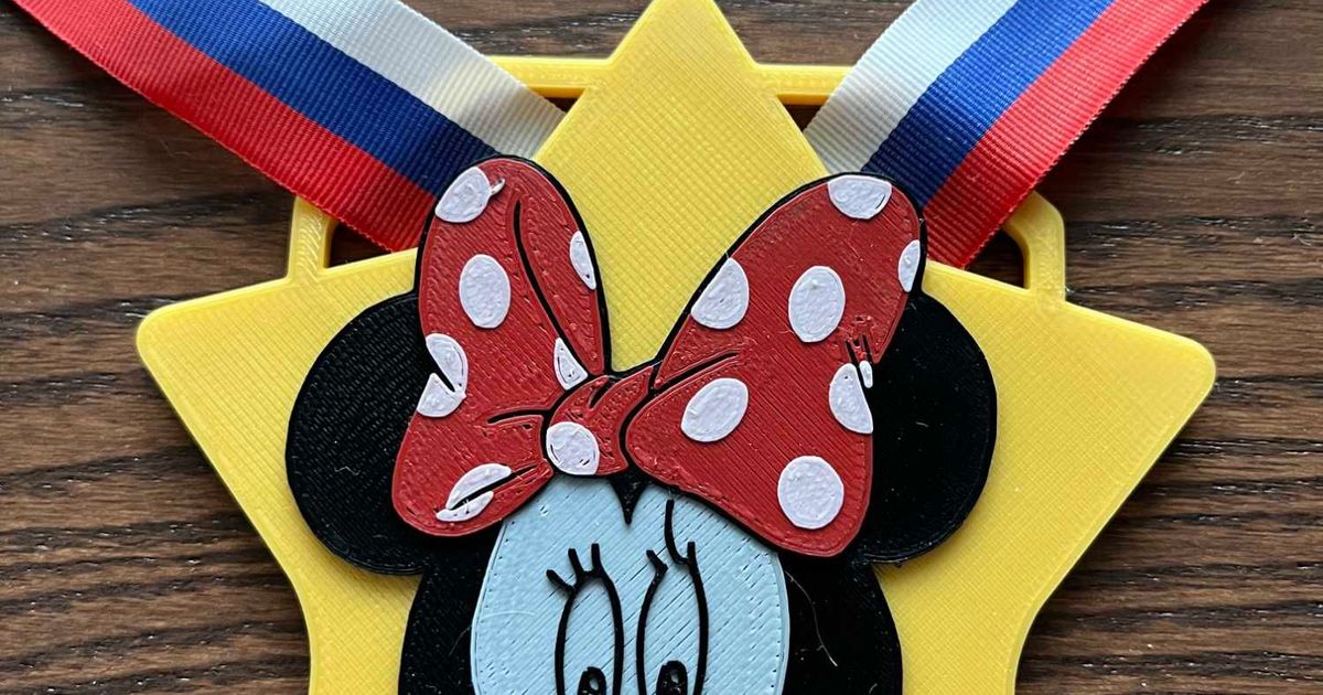 Mickey Minnie medal by romcoromcoromco | Download free STL model ...