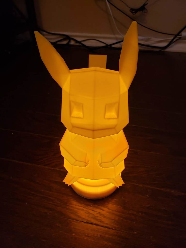 Pikachu Night Light Cover for Led puck by Empyrean3D | Download free ...