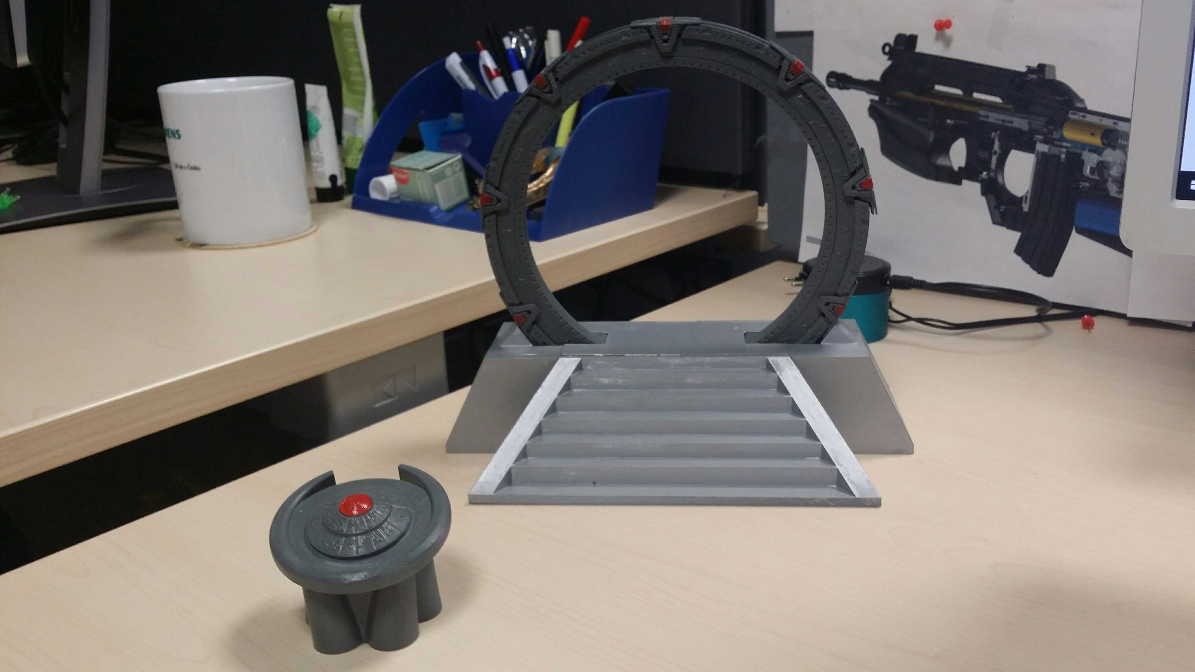 Stargate in an off-world pedestal with a DHD by Martin | Download free ...