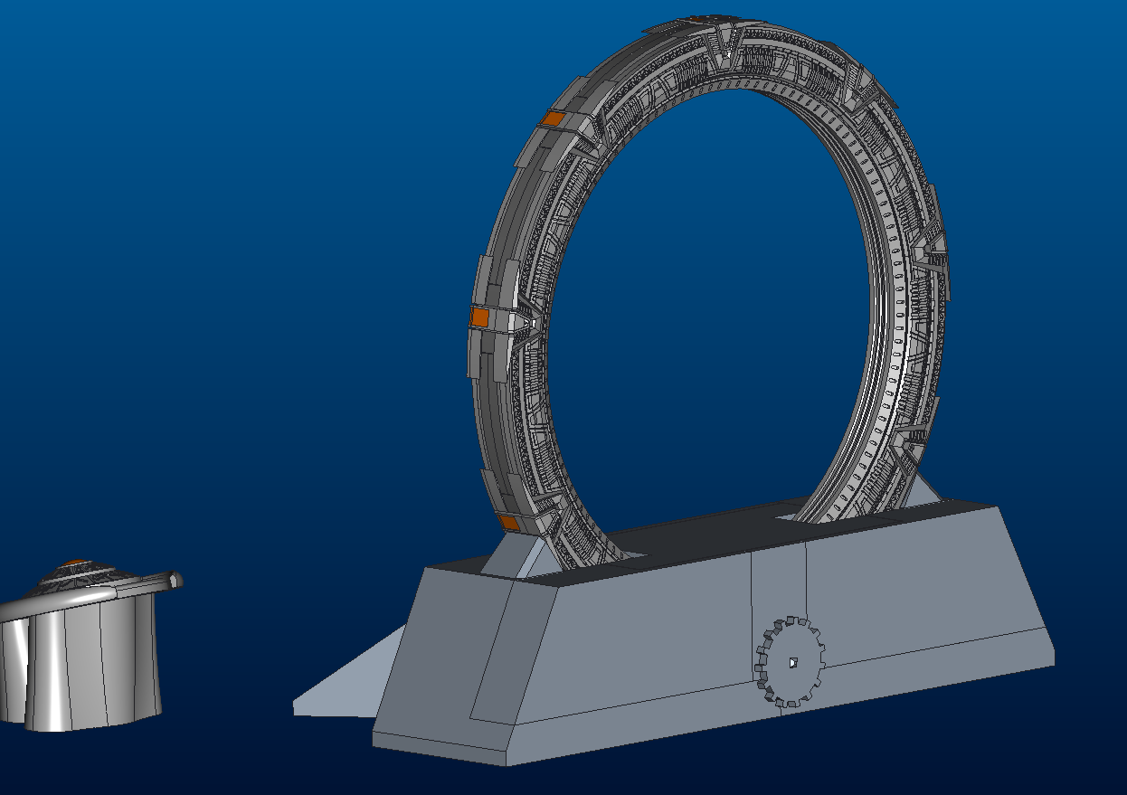 Stargate in an off-world pedestal with a DHD by Martin | Download free ...