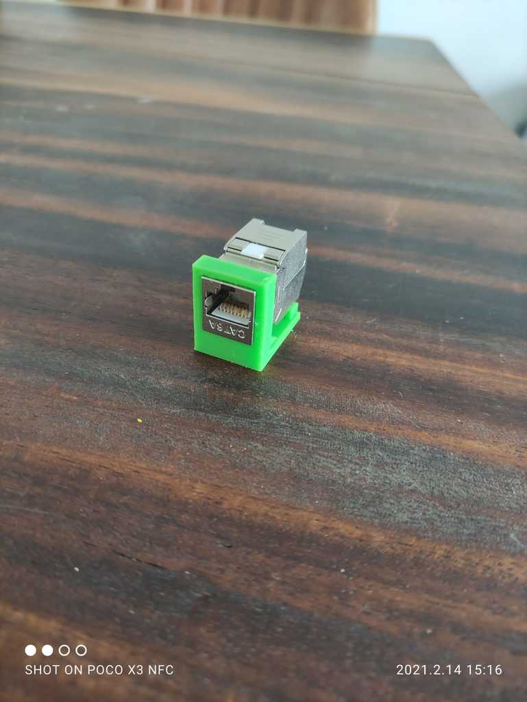 rj45 keystone cat6a by Kylian | Download free STL model | Printables.com