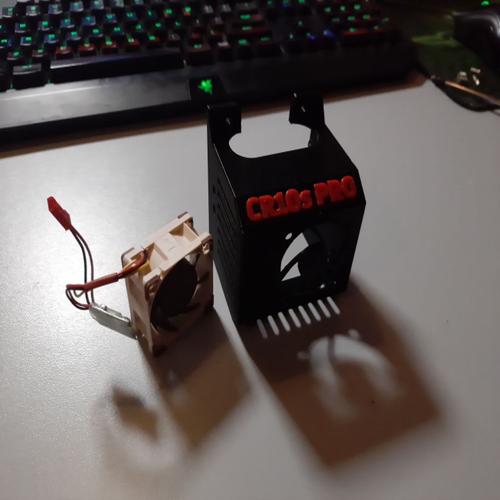Creality CR10s Pro Extended fan shroud (40x20mm fan) by plammers ...
