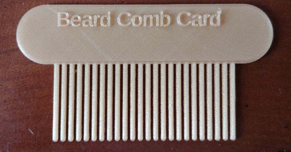 Beard Comb Card by Jipé | Download free STL model | Printables.com