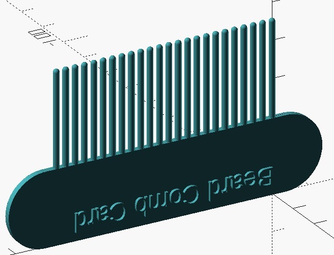 Beard Comb Card by Jipé | Download free STL model | Printables.com