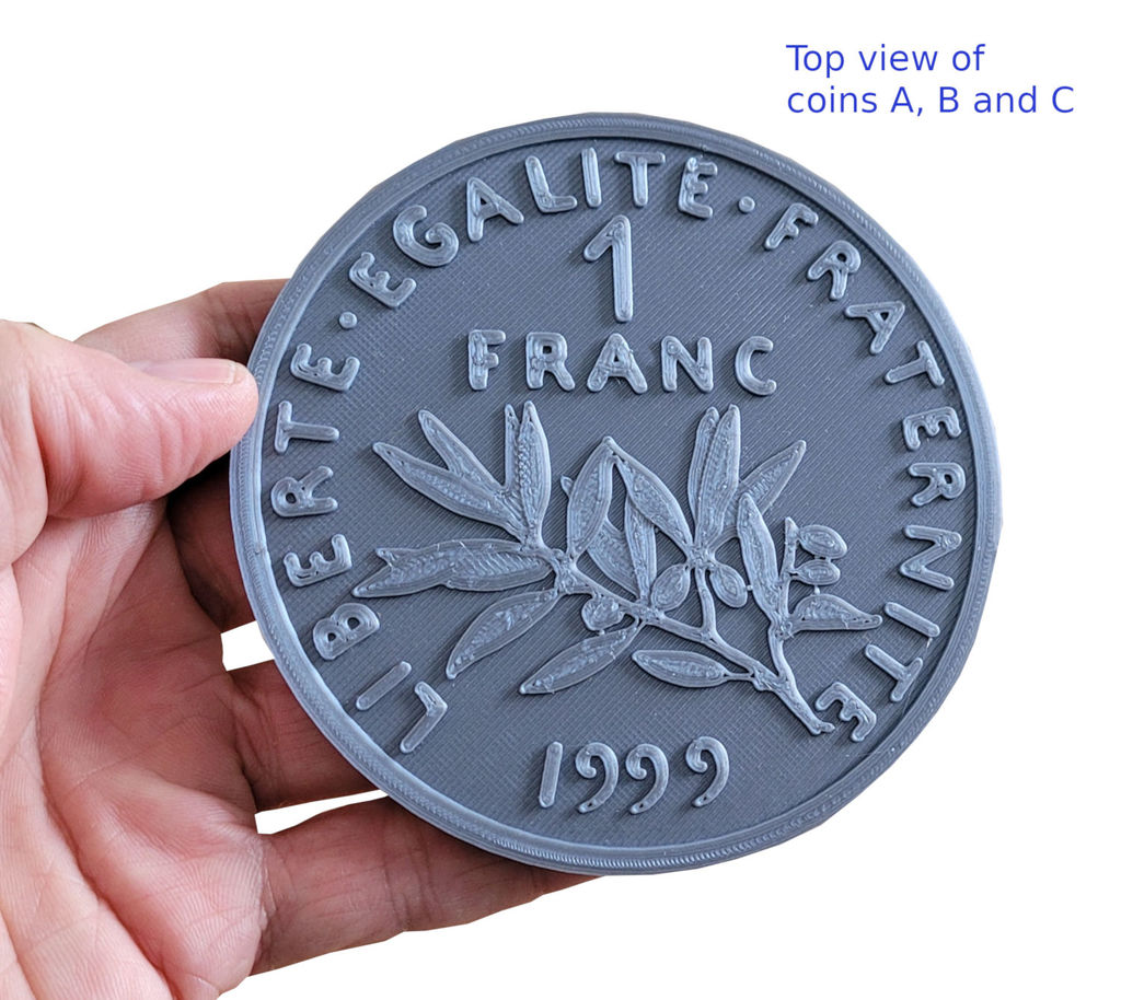 Coin coaster Franc 1 by Dreamtime24 | Download free STL model ...