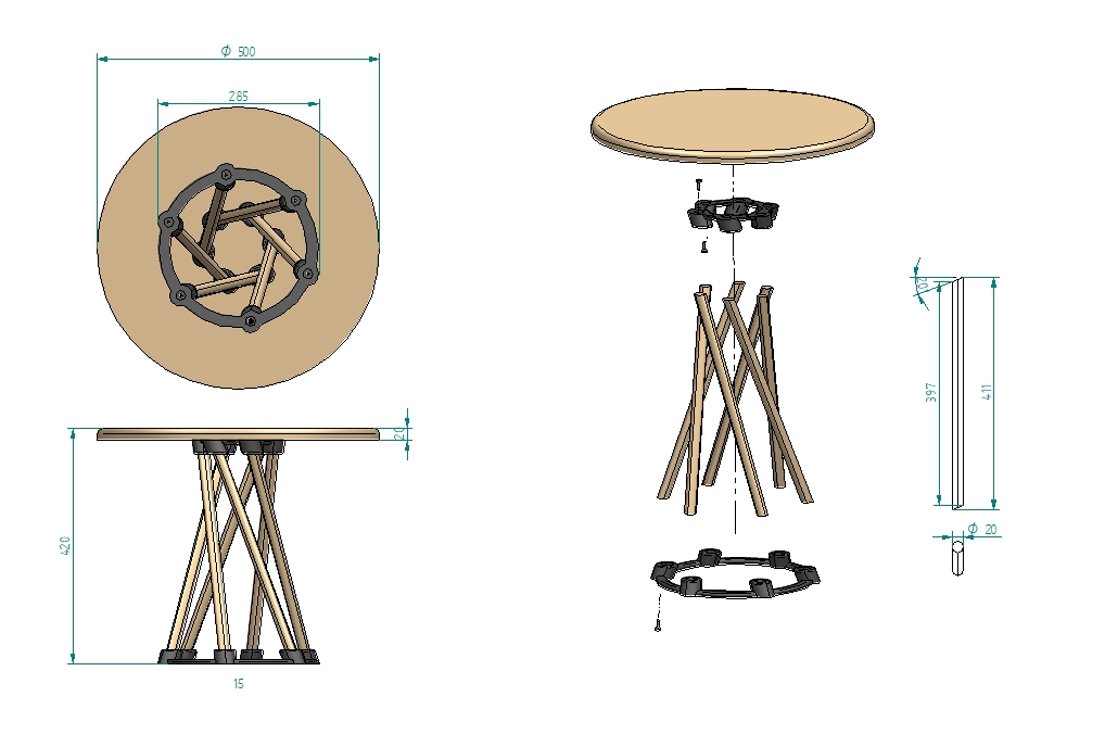 small table by Fortyfede | Download free STL model | Printables.com