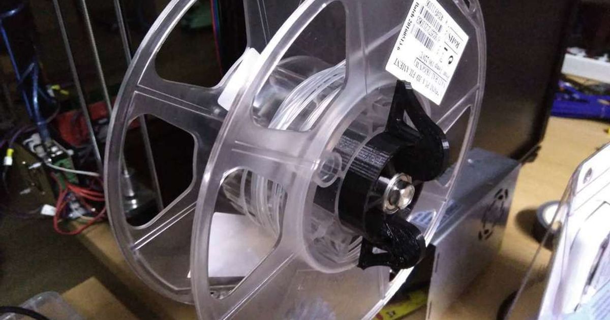 filament spool axle with spring-loaded clips by suromark | Download ...