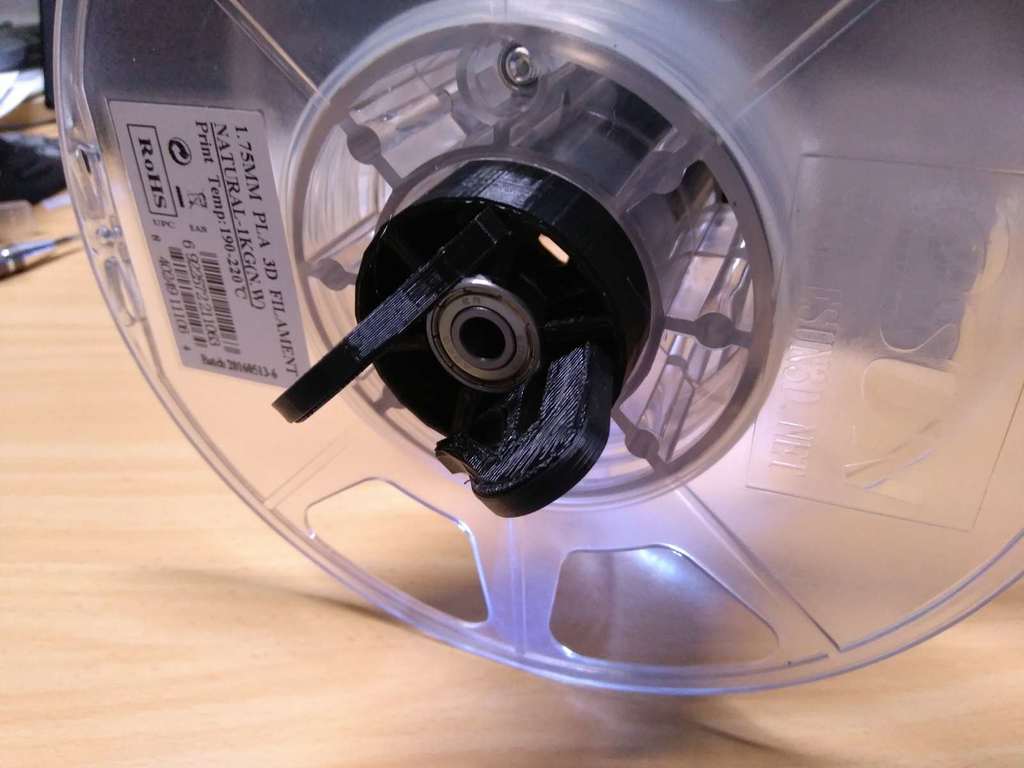 filament spool axle with spring-loaded clips by suromark | Download ...
