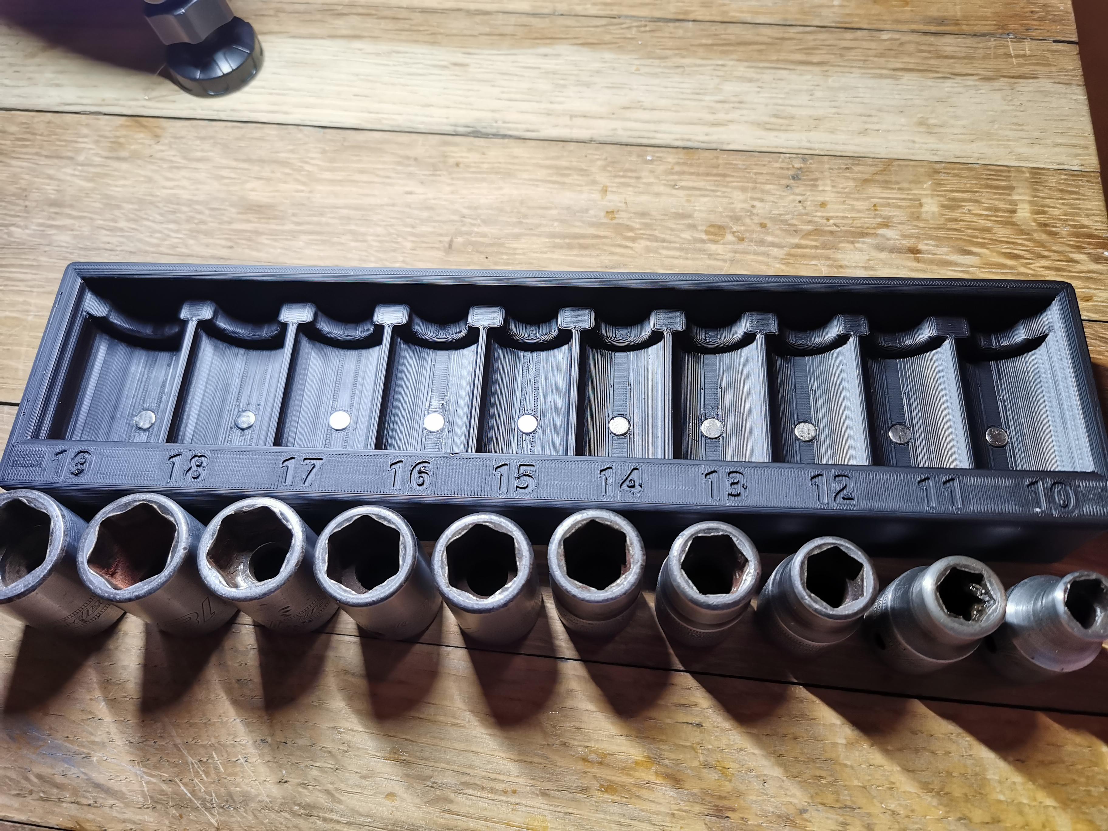Magnetic socket tray for 1/2" drive sockets by Mike H | Download free ...