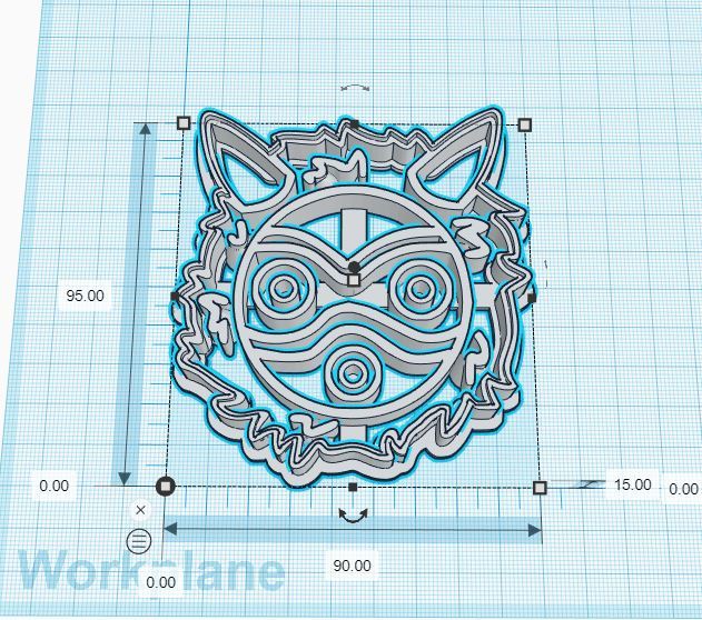 Princess Mononoke Cookie Cutter by TeamOliva | Download free STL model ...