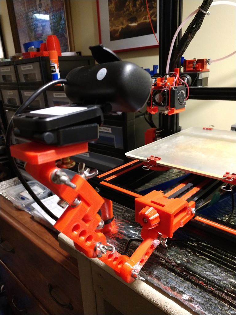 The Ultimate Sturdy Webcam Mount for 3D Printer by jonbourg | Download ...