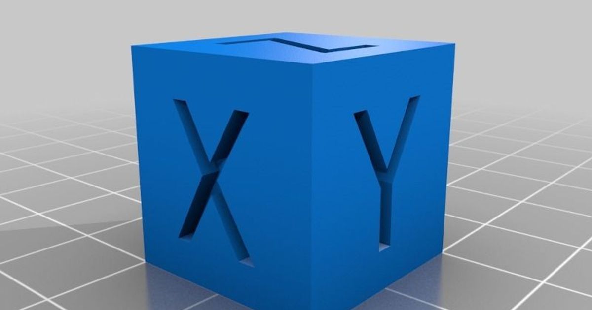 XYZ and O 20mm Cube by jonbourg | Download free STL model | Printables.com