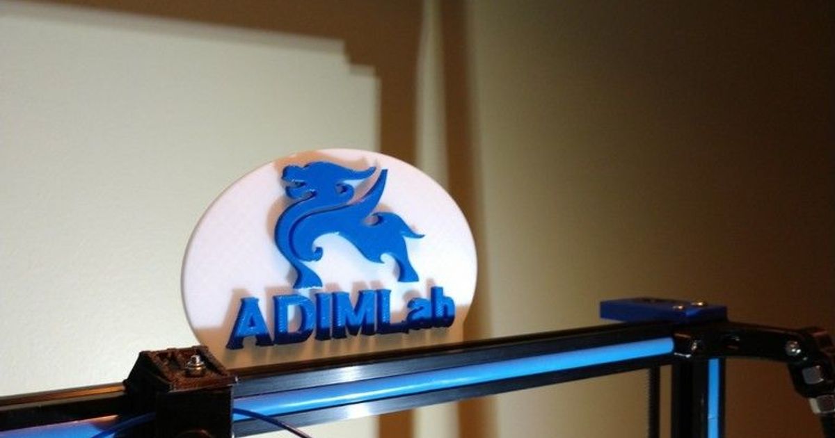 Adimlab Printer Logo Sign by jonbourg | Download free STL model ...