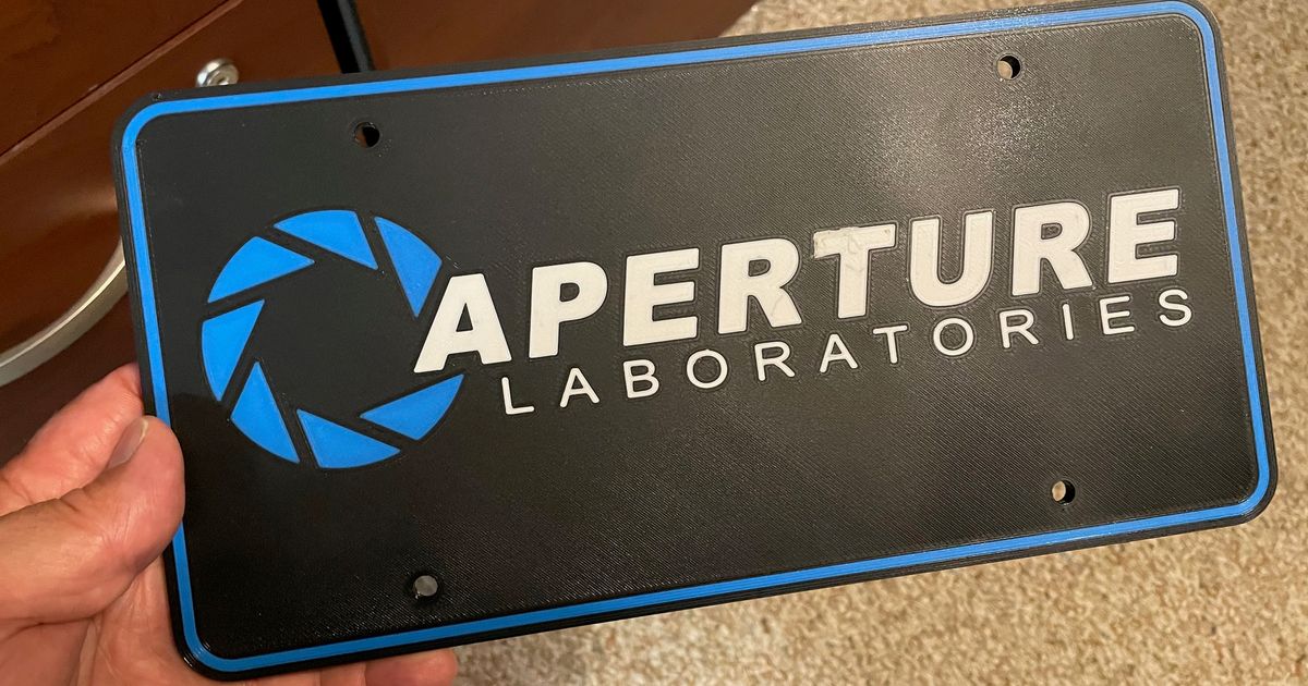 Aperture Labs License Plate by Quickset45 | Download free STL model ...