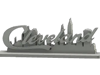 Cleveland Logo with City Silouette by richspencer71 | Download free STL ...