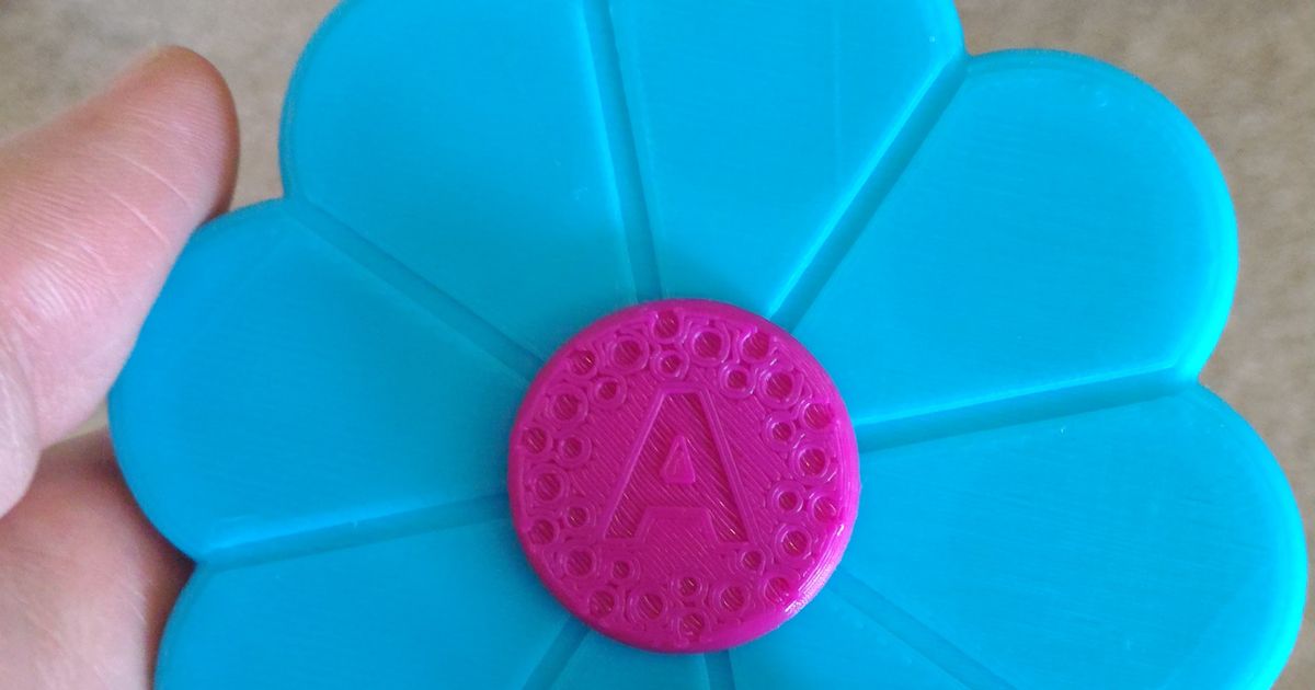 Flower Fidget Spinner by Dan the 3D Printing Dad | Download free STL ...