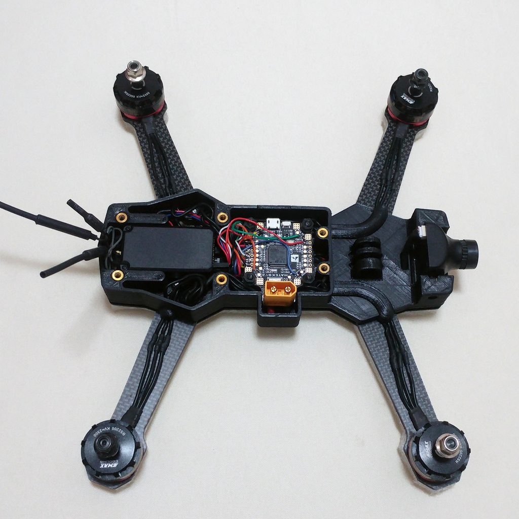 ZMR250 FPV low-profile frame with GoPro mount by Ariel | Download free ...