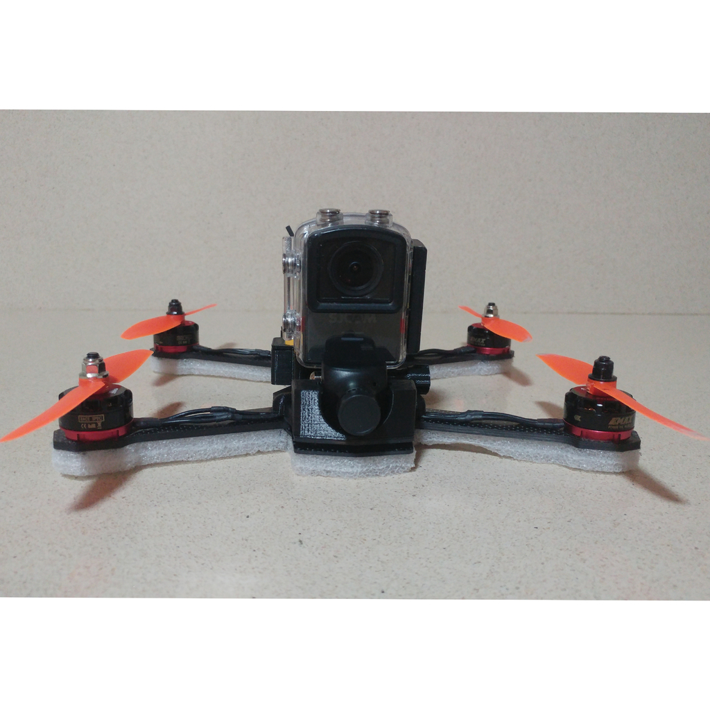 ZMR250 FPV low-profile frame with GoPro mount by Ariel | Download free ...
