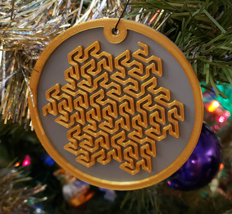 Gosper flake ornament/coaster by Openscaddad | Download free STL model ...