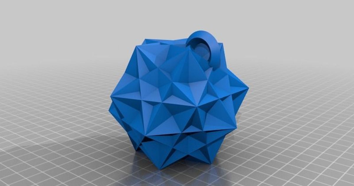 BlocksCAD Snowflake Ornament by Openscaddad | Download free STL model ...