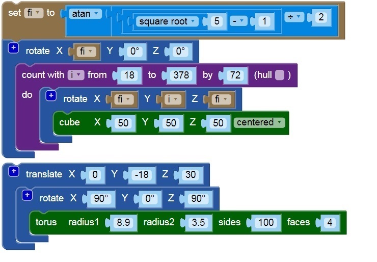BlocksCAD Snowflake Ornament by Openscaddad | Download free STL model ...