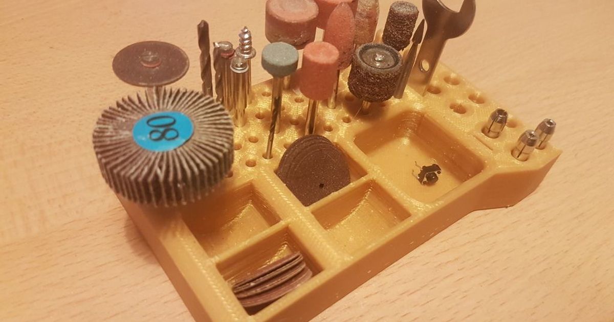 Dremel - Bit organizer (Large) by lgcproductions | Download free STL ...