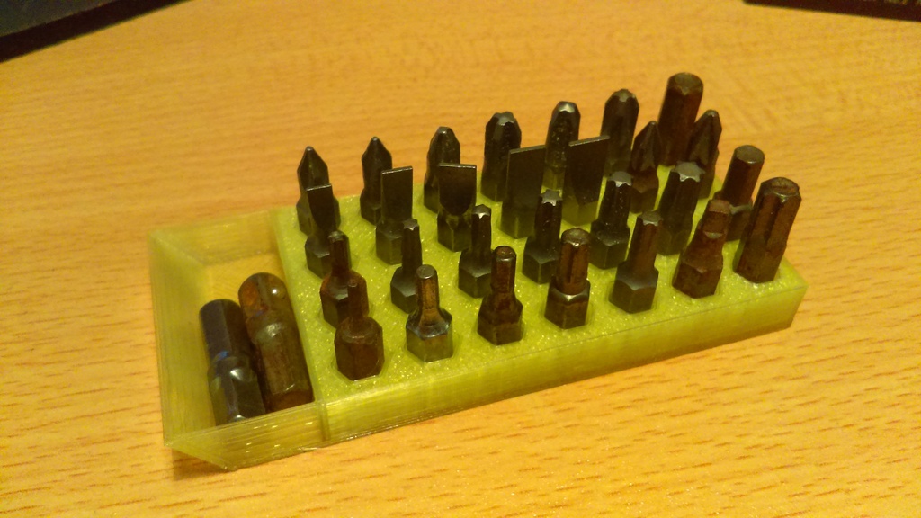 Screwdriver Bit Tray by lgcproductions | Download free STL model ...