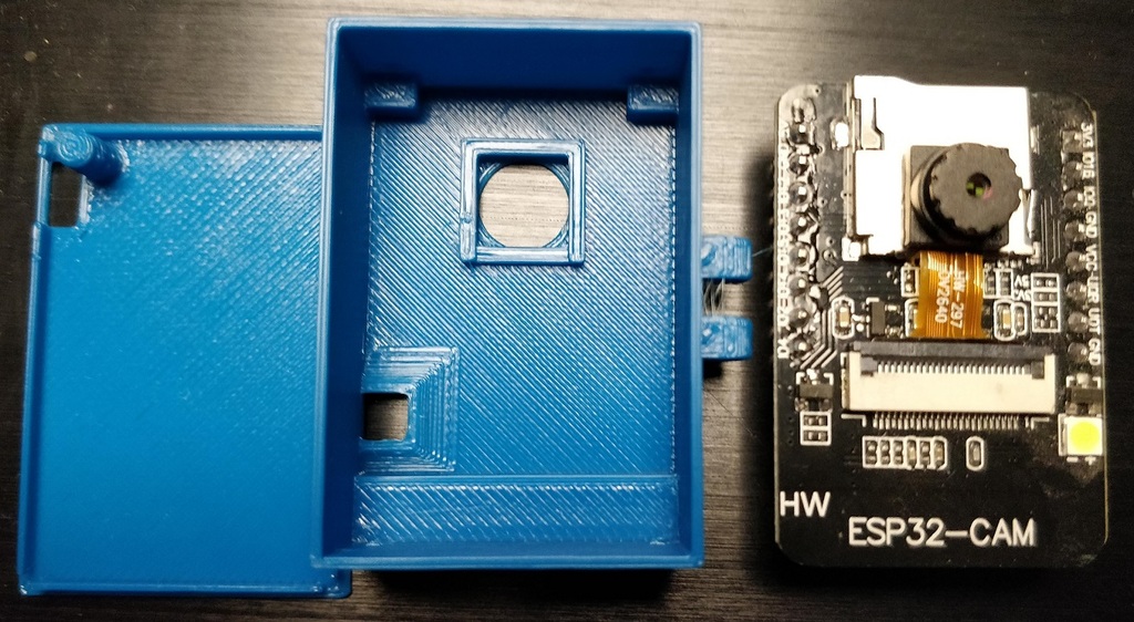 ESP Cam housing + (Prusa i3 holder) Flash, Reset, perfect fit ...