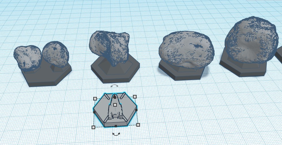 Asteroids for space combat games by LordOgreCorsair | Download free STL ...