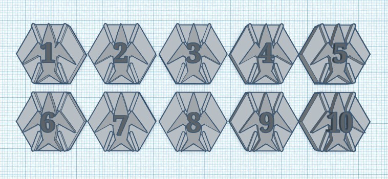 Starfinder Starship initiative tracking hex tokens by LordOgreCorsair ...