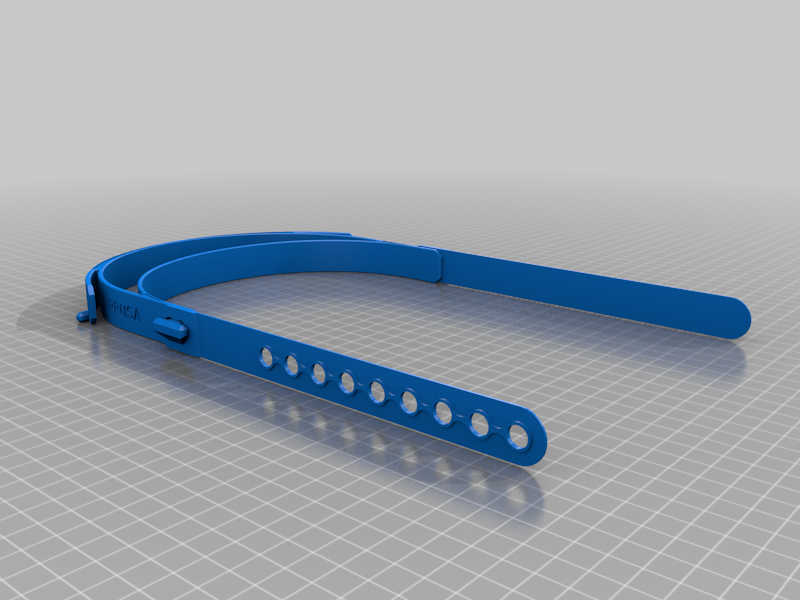 Flexible TPU strap for Prusa RC3 face shield - PLA/PETG designs as ...