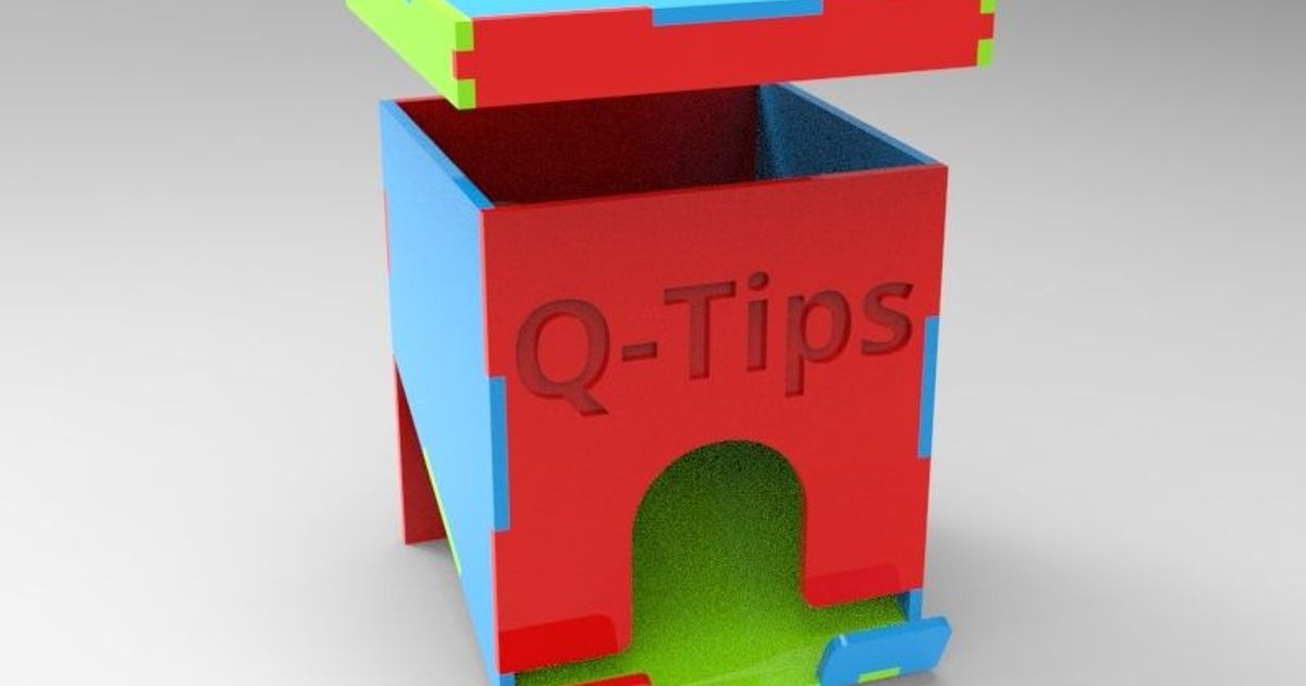 q-tip holder laser cut by dav88 | Download free STL model | Printables.com