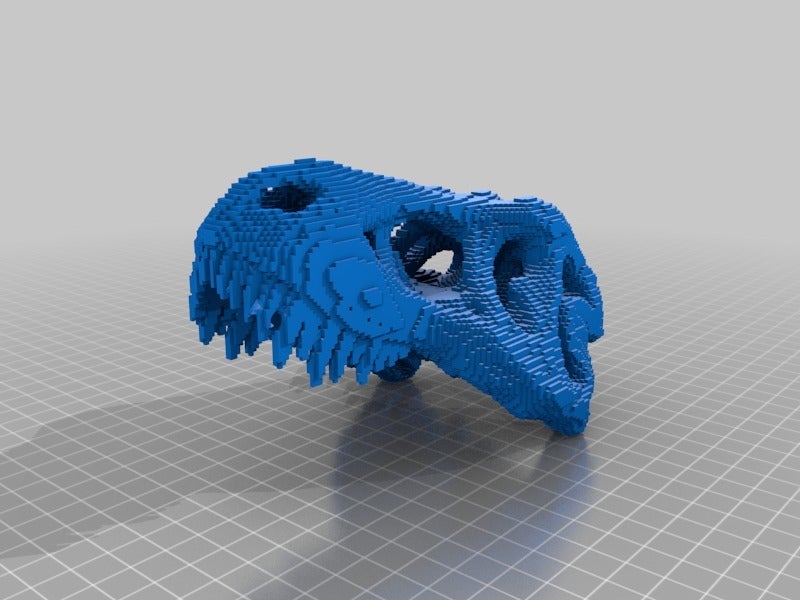 Voxelized T-Rex Skull by Makerwiz | Download free STL model ...