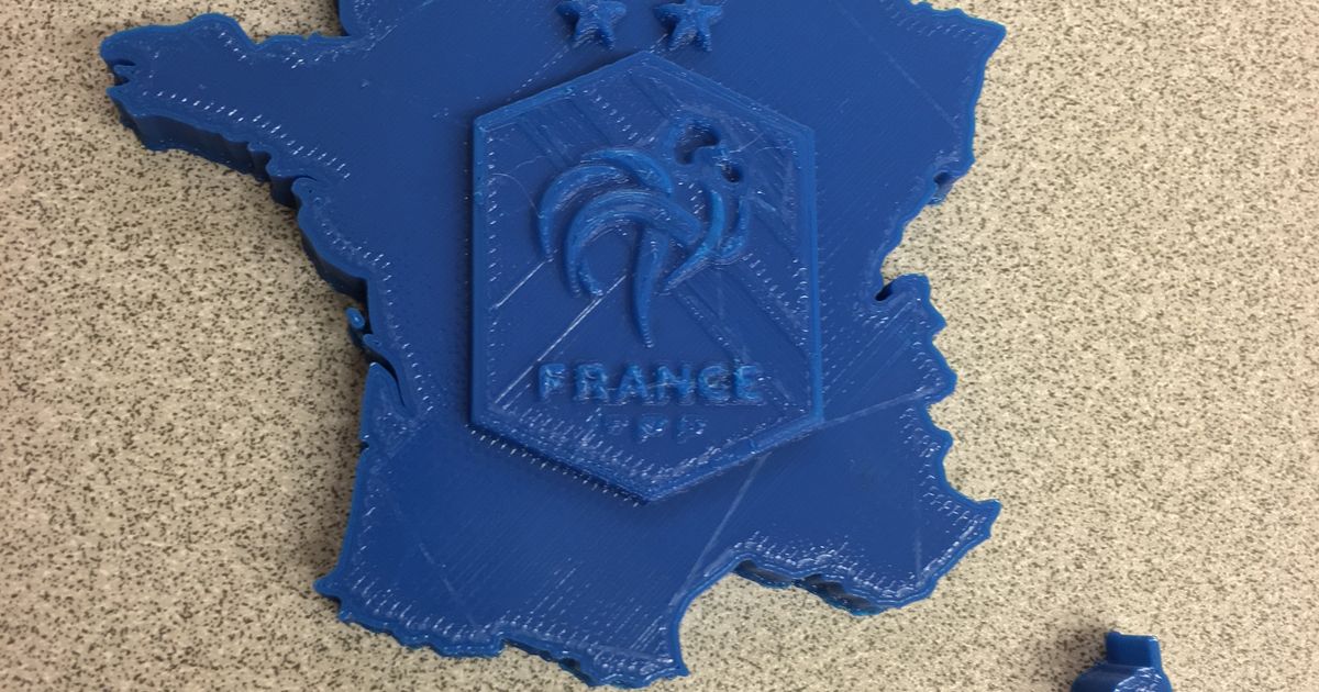 FFF Logo on Map of France by Makerwiz | Download free STL model ...