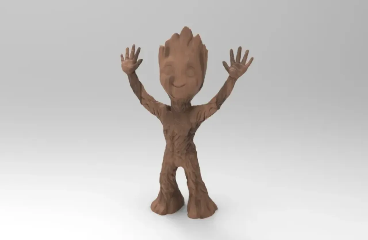 baby groot stand 2 arms up by dav88 | Download free STL model ...