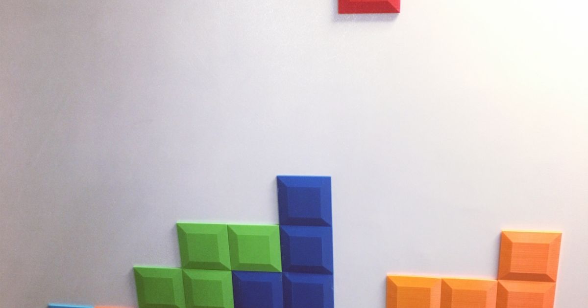 Tetromino Tile for Tetris Wall by Makerwiz | Download free STL model ...