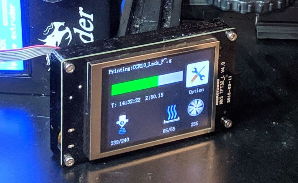MKS TFT32 Case for addon Wifi Module and 4040 rail mounted by Stephen ...