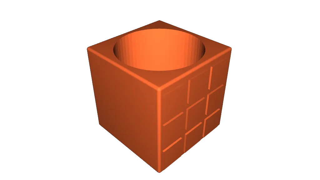 Rubik's cube pen holder by Caden S | Download free STL model ...