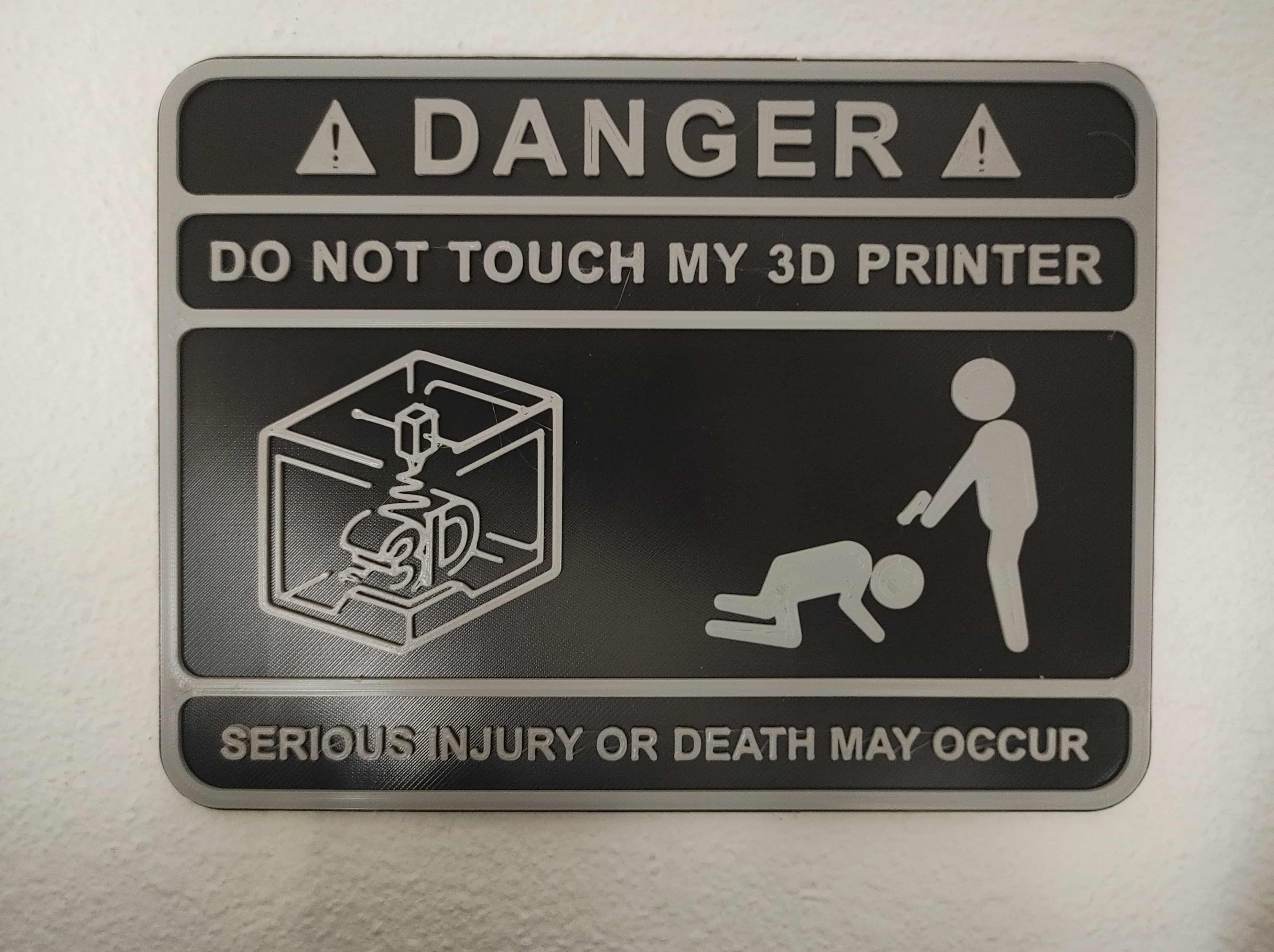 Warning Sign by luigime5 | Download free STL model | Printables.com