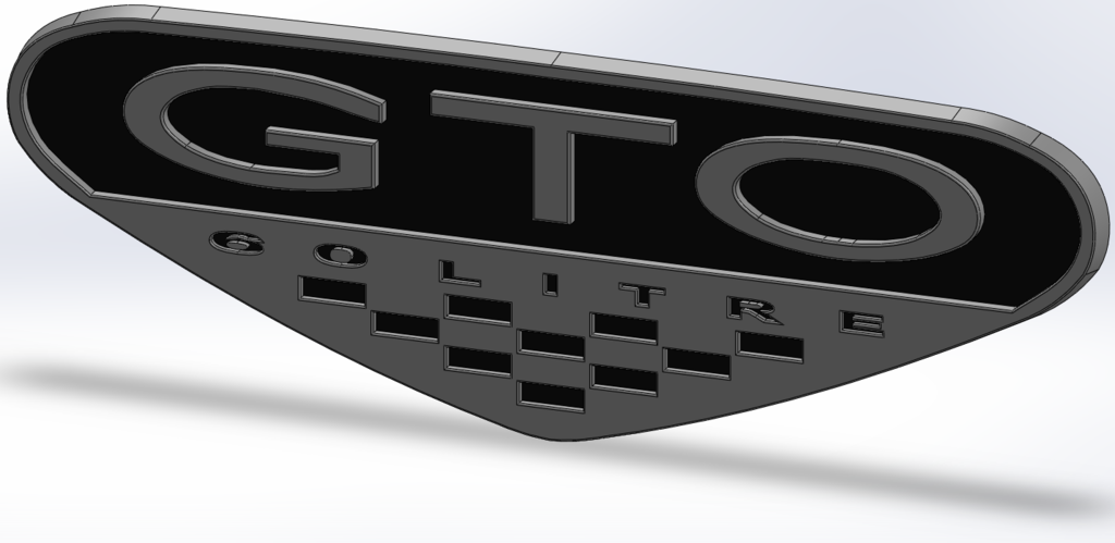Fifth Gen Pontiac GTO Fender Badge by Root User | Download free STL ...