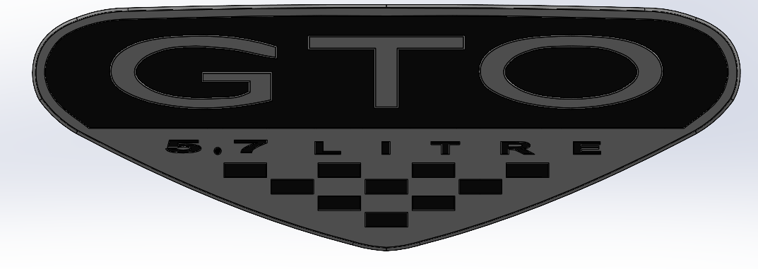 Fifth Gen Pontiac GTO Fender Badge by Root User | Download free STL ...