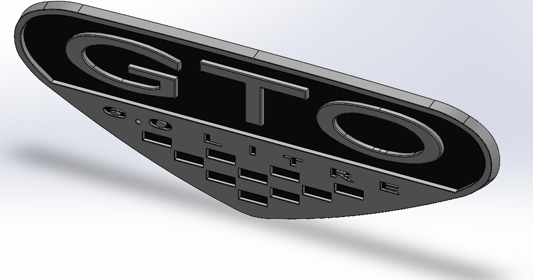 Fifth Gen Pontiac GTO Fender Badge by Root User | Download free STL ...