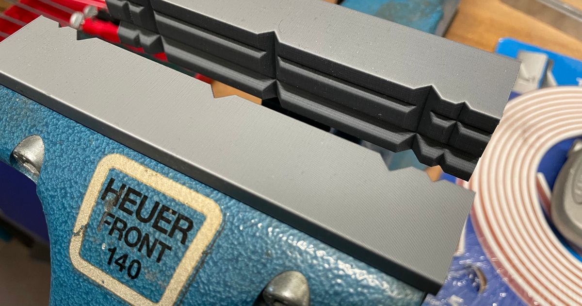 Protective jaws / soft jaw for vice (parametric in FreeCAD) prism for ...